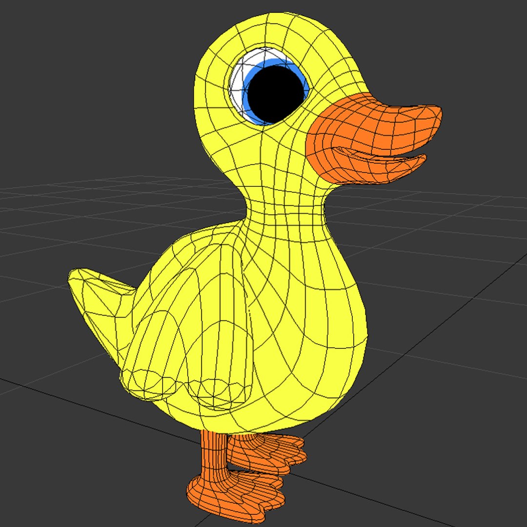 3d Model Cartoon Duck