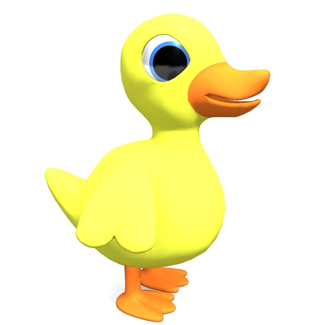 3d Model Cartoon Duck