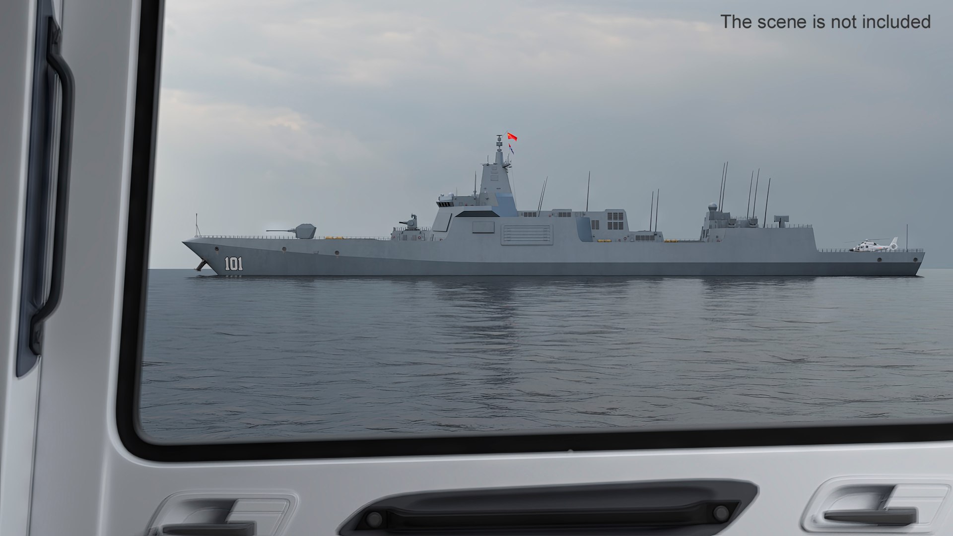 3D Type-055s Naval Destroyer With Harbin Helicopter - TurboSquid 2368279