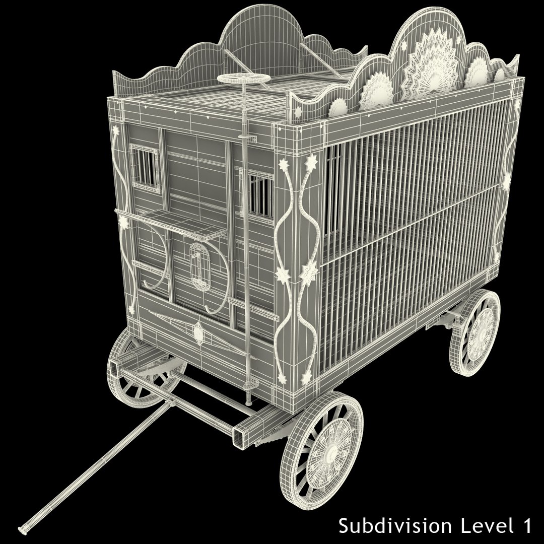 circus wagon 3d model