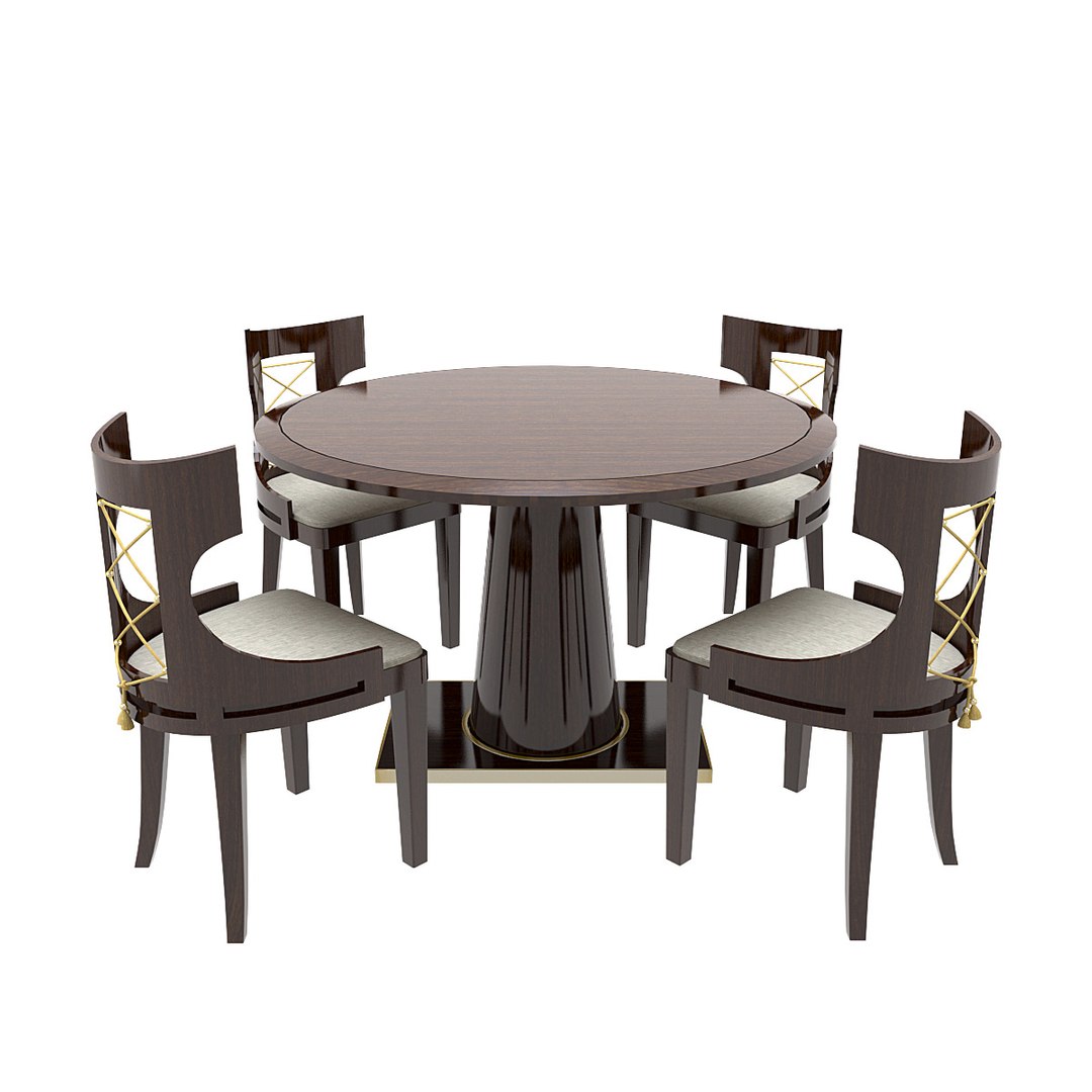 Dining table set model - TurboSquid 1612151