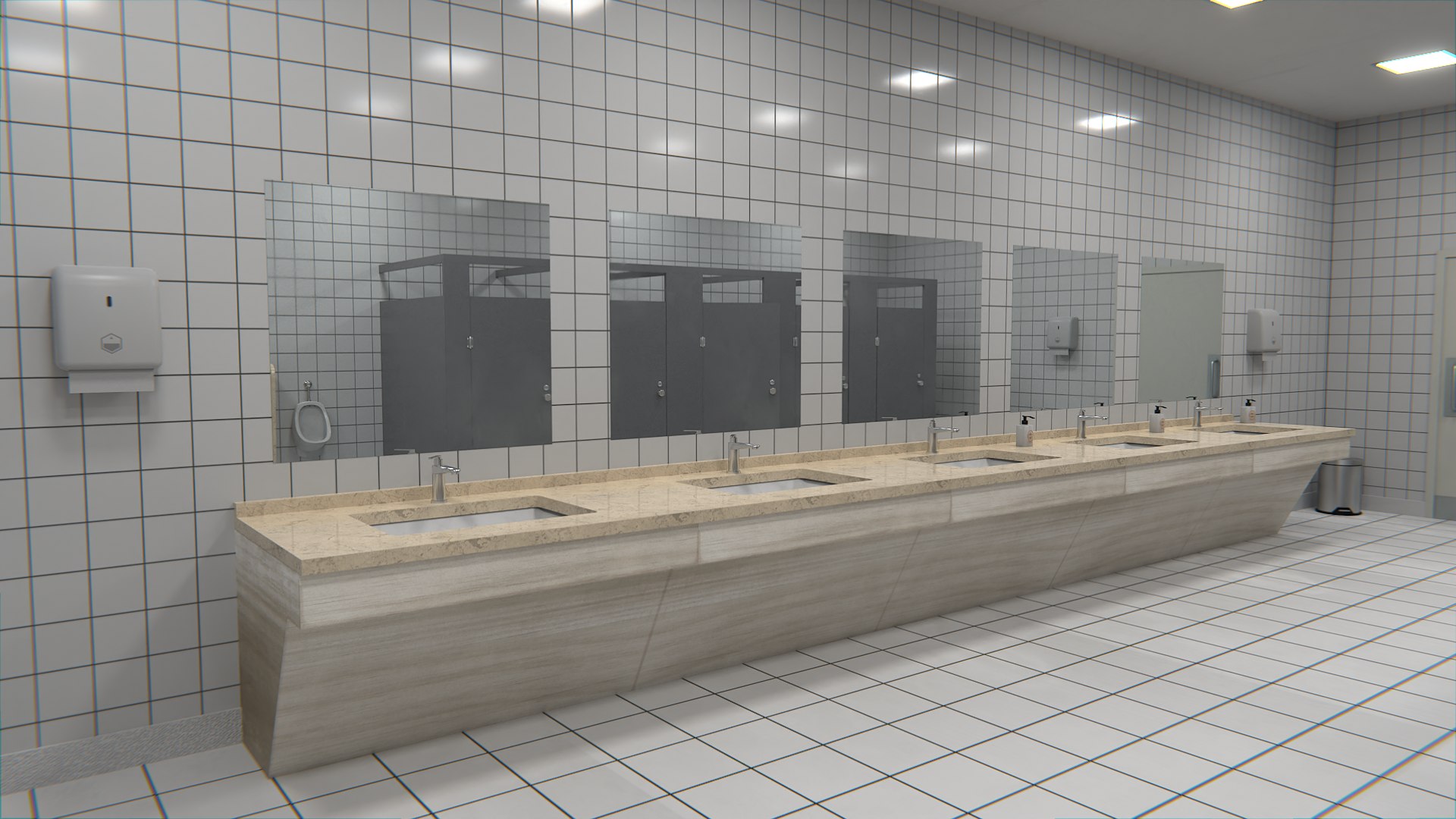 Public Restroom Modular Pack 3D Model - TurboSquid 2080978