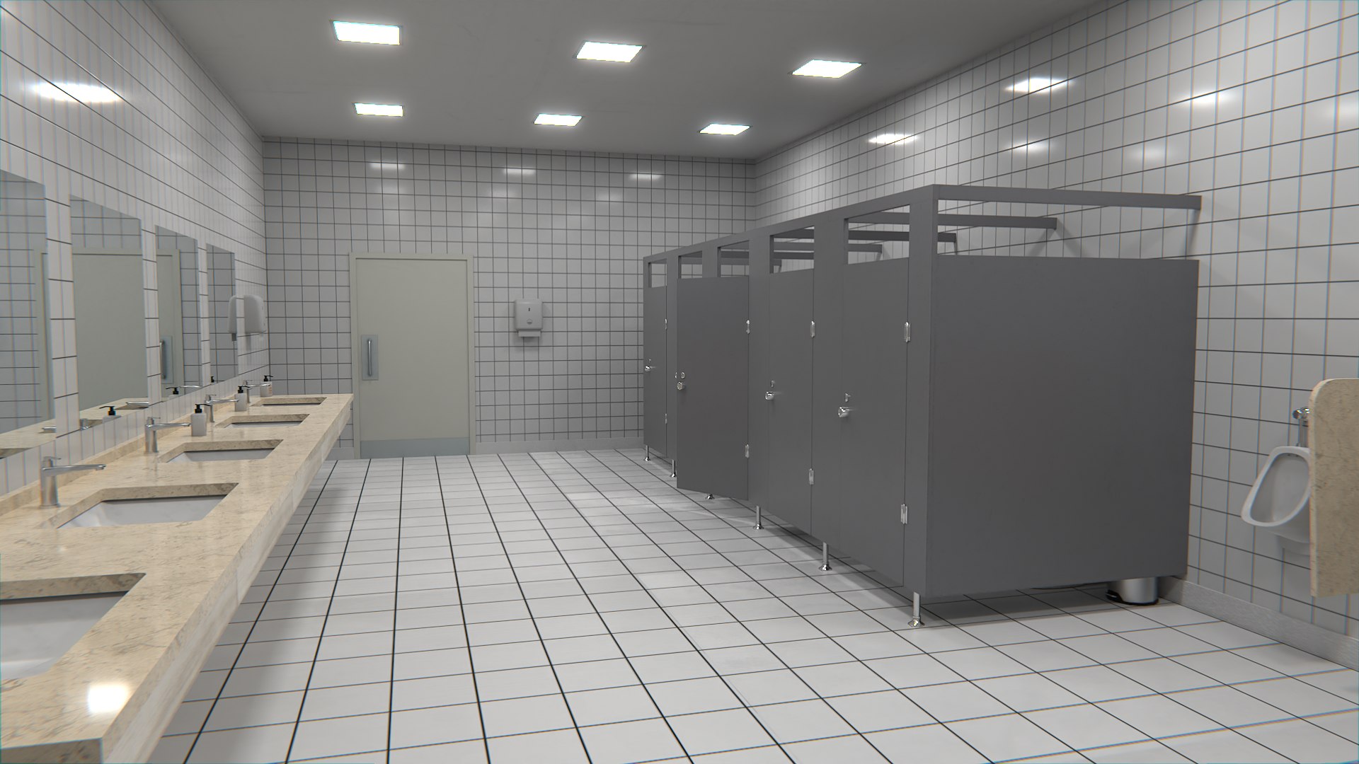 Public Restroom Modular Pack 3D model - TurboSquid 2080978