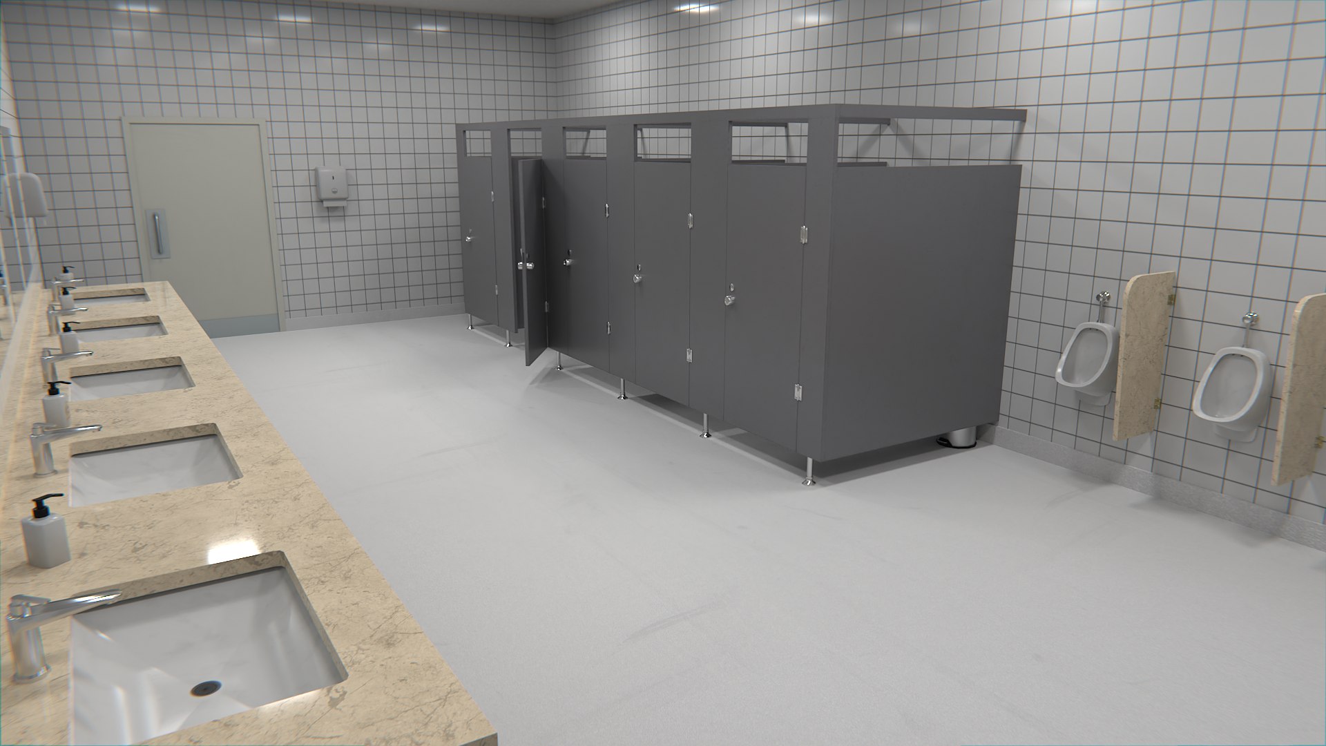 Public Restroom Modular Pack 3D model - TurboSquid 2080978