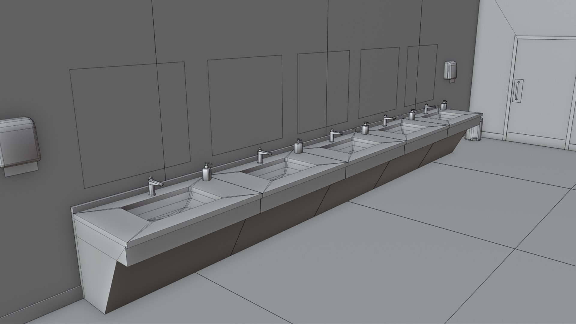 Public Restroom Modular Pack 3D Model - TurboSquid 2080978
