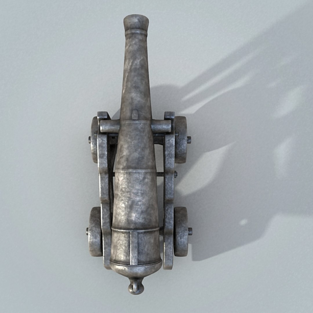 Medieval Cannon Obj