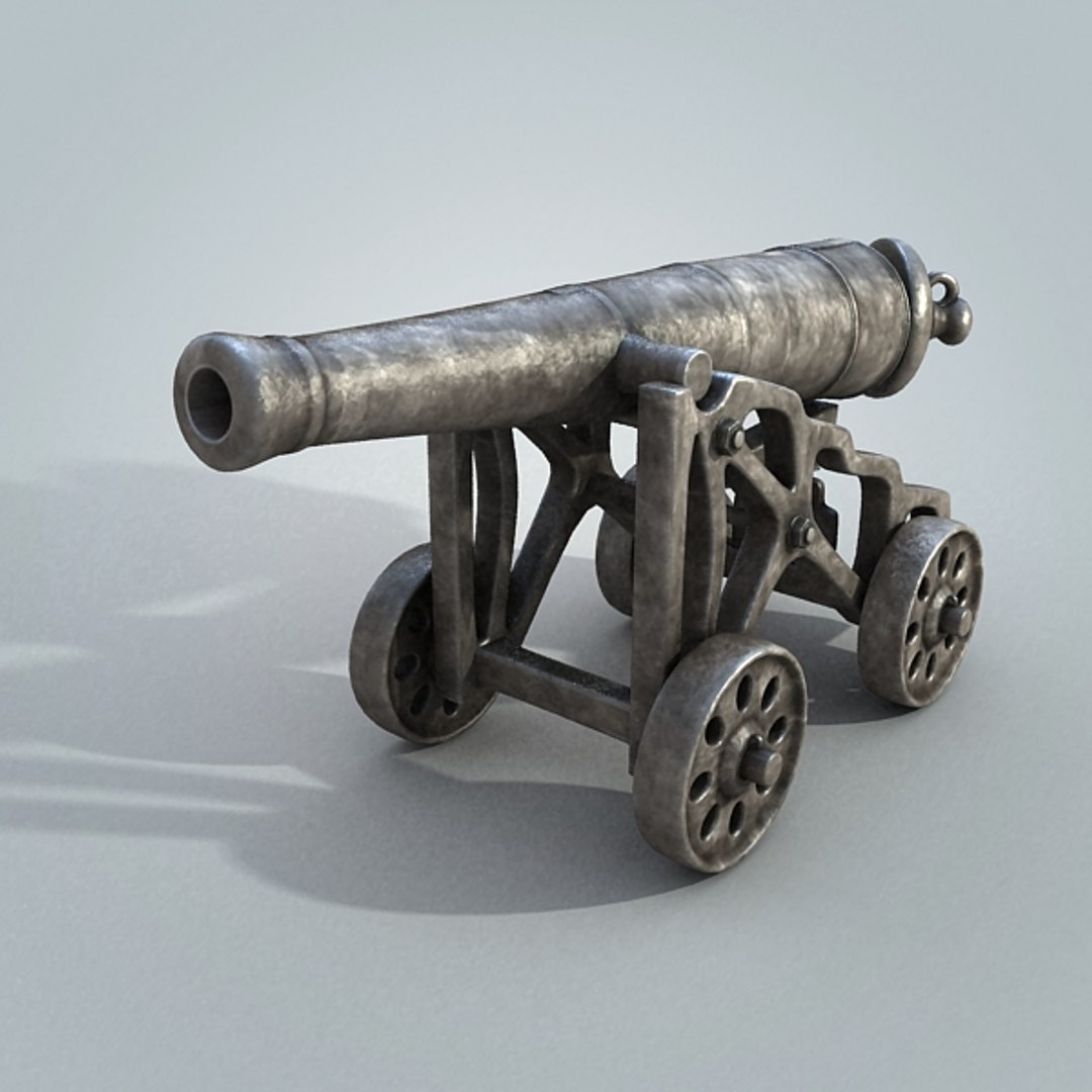 Medieval Cannon Obj
