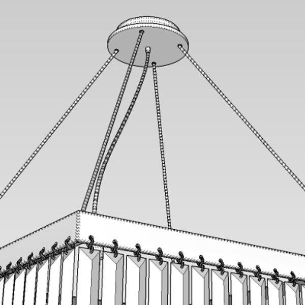 3ds max contemporary chandelier light