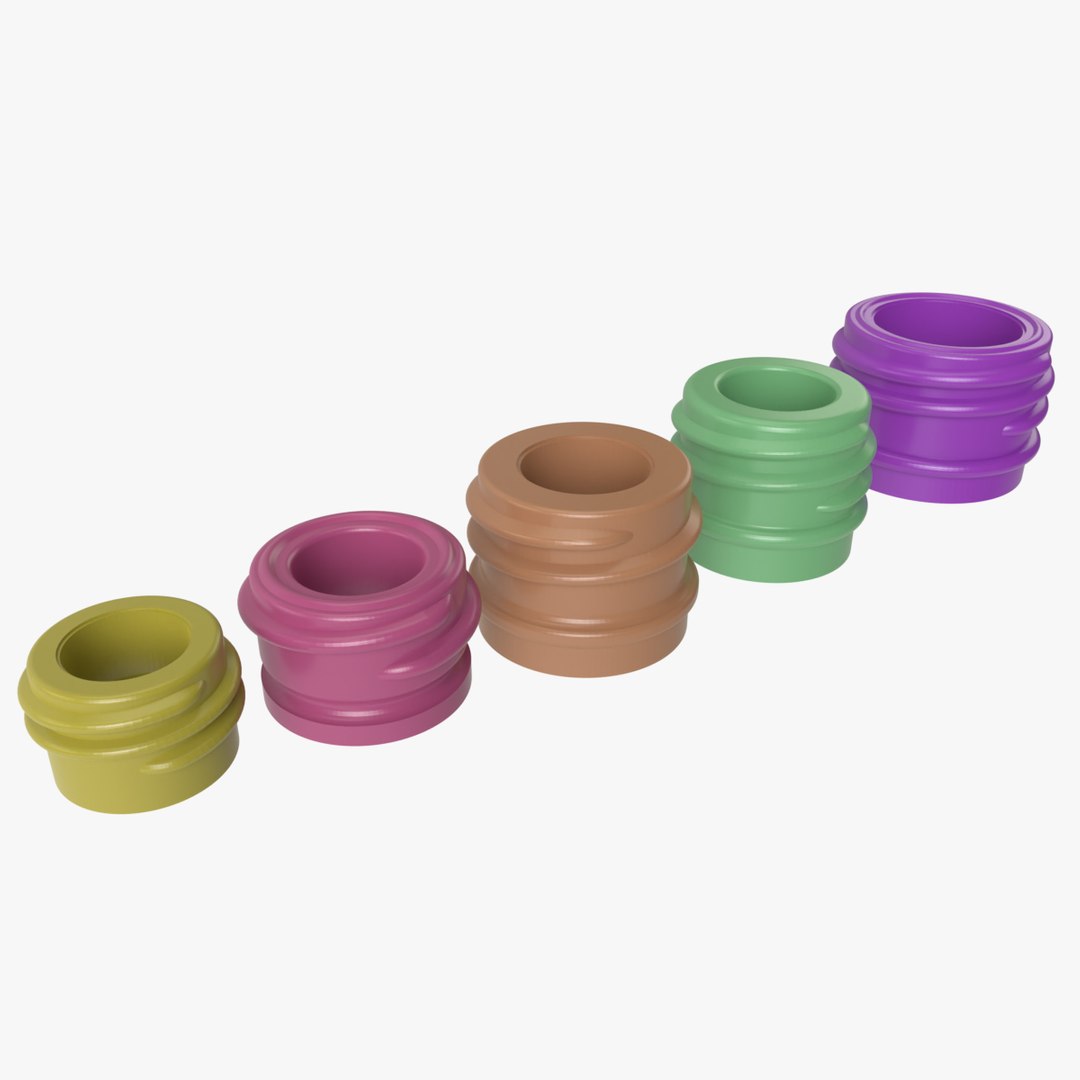 Set Of Screw Neck Finishes For Glass Bottles 3D Model - TurboSquid 1857723