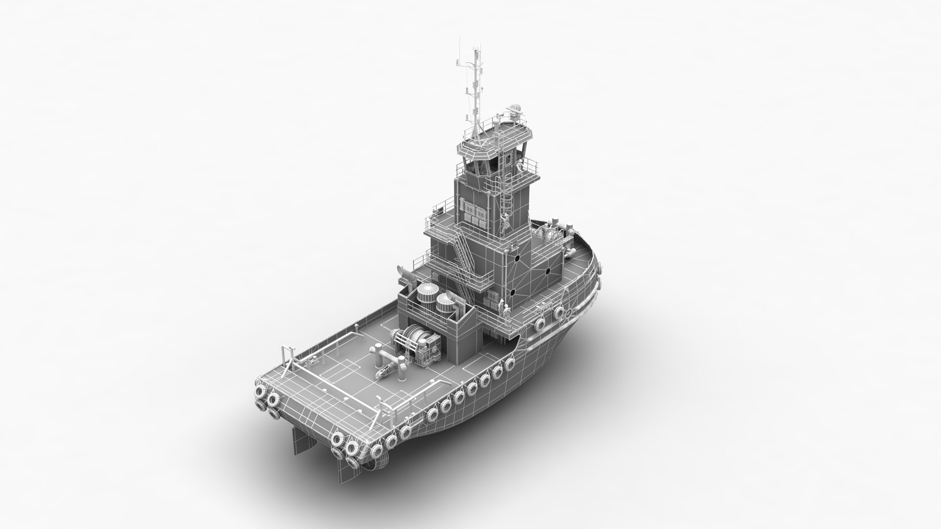 Articulated Tug Boat BRW 3D Model - TurboSquid 2470664