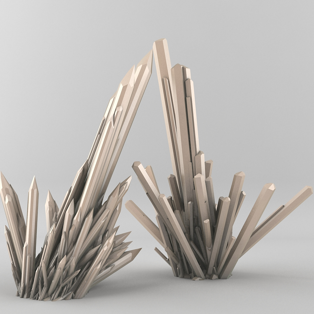 3d model crystal mineral