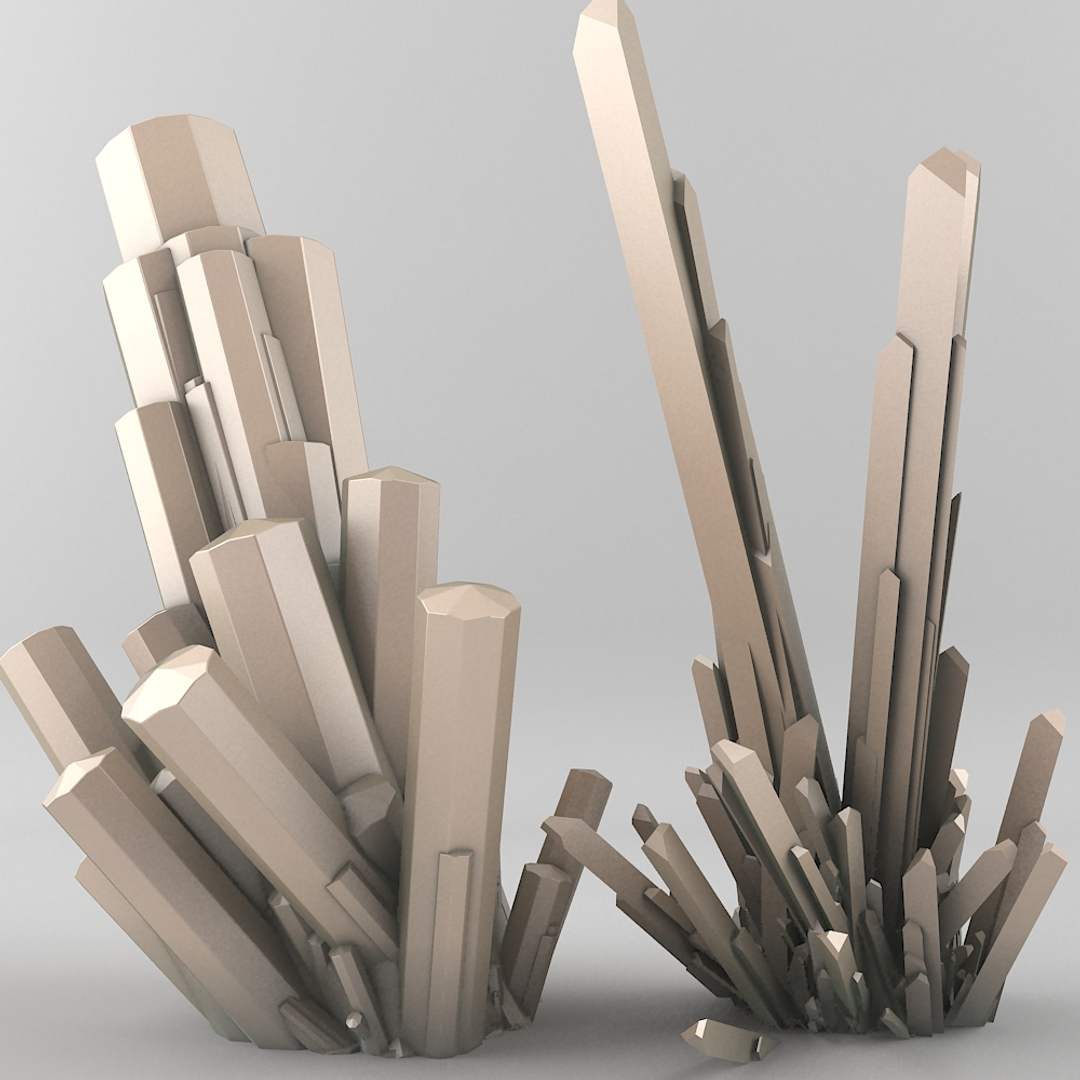 3d model crystal mineral