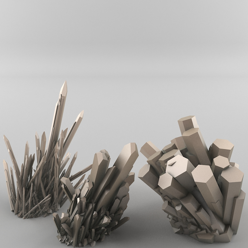 3d model crystal mineral