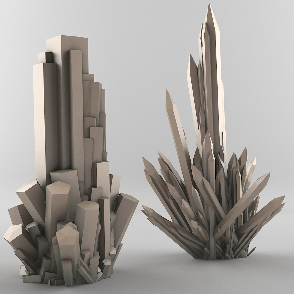 3d model crystal mineral