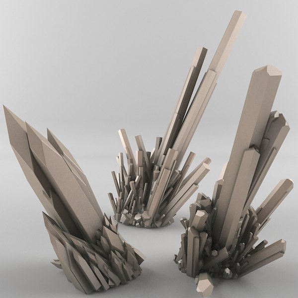3d model crystal mineral