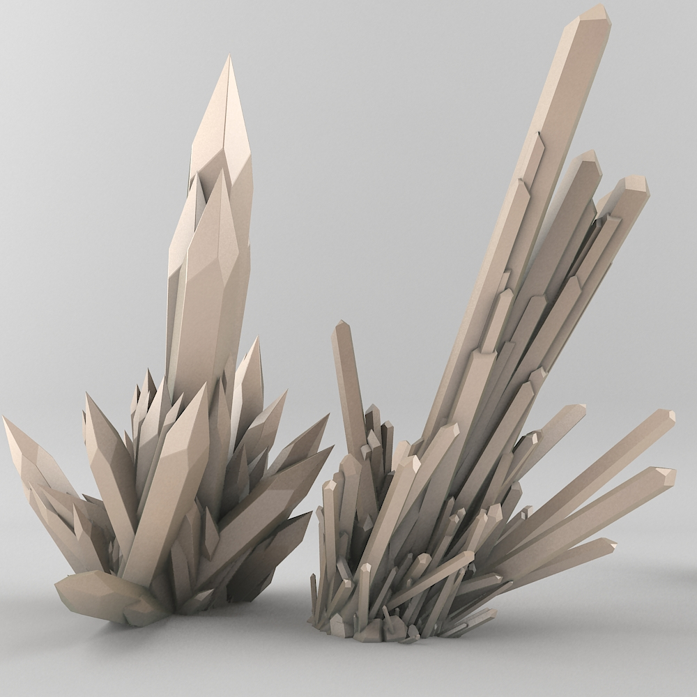 3d model crystal mineral