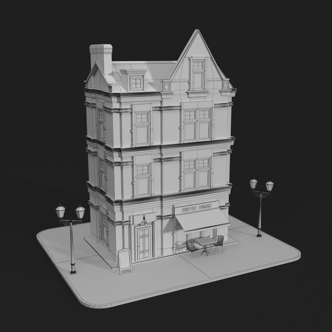 3D English House Model - TurboSquid 1644854