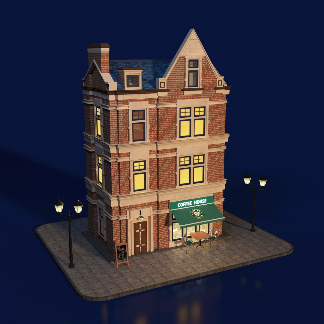 3D English House Model - TurboSquid 1644854