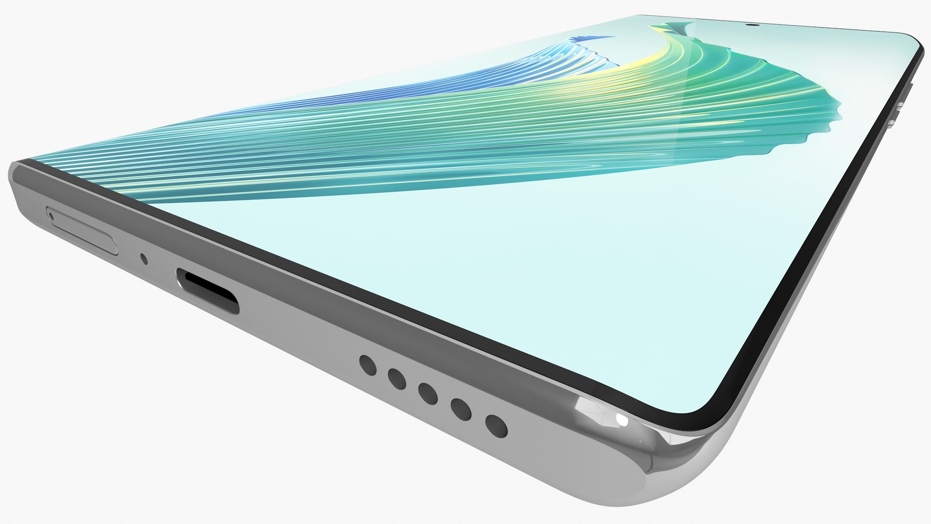 3D Honor Magic 5 Lite -X9a- Silver - TurboSquid 2035956