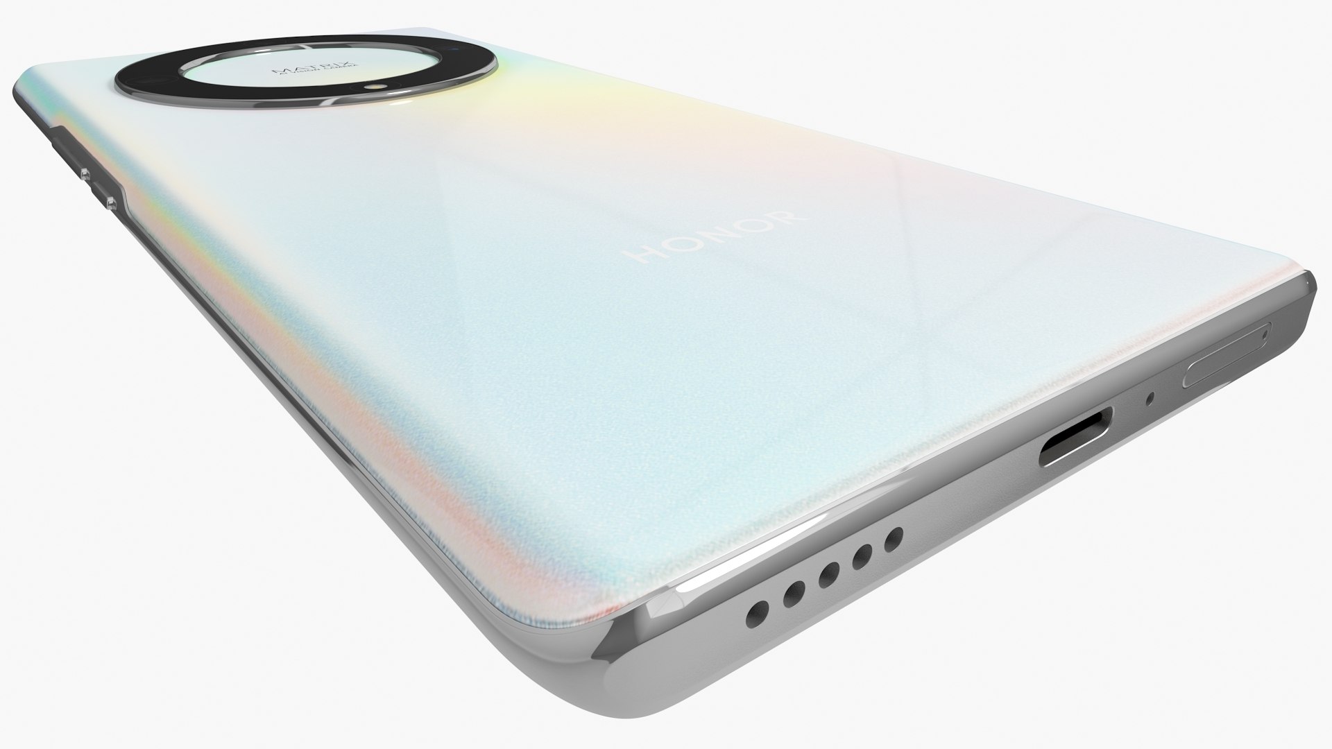 3D Honor Magic 5 Lite -X9a- Silver - TurboSquid 2035956