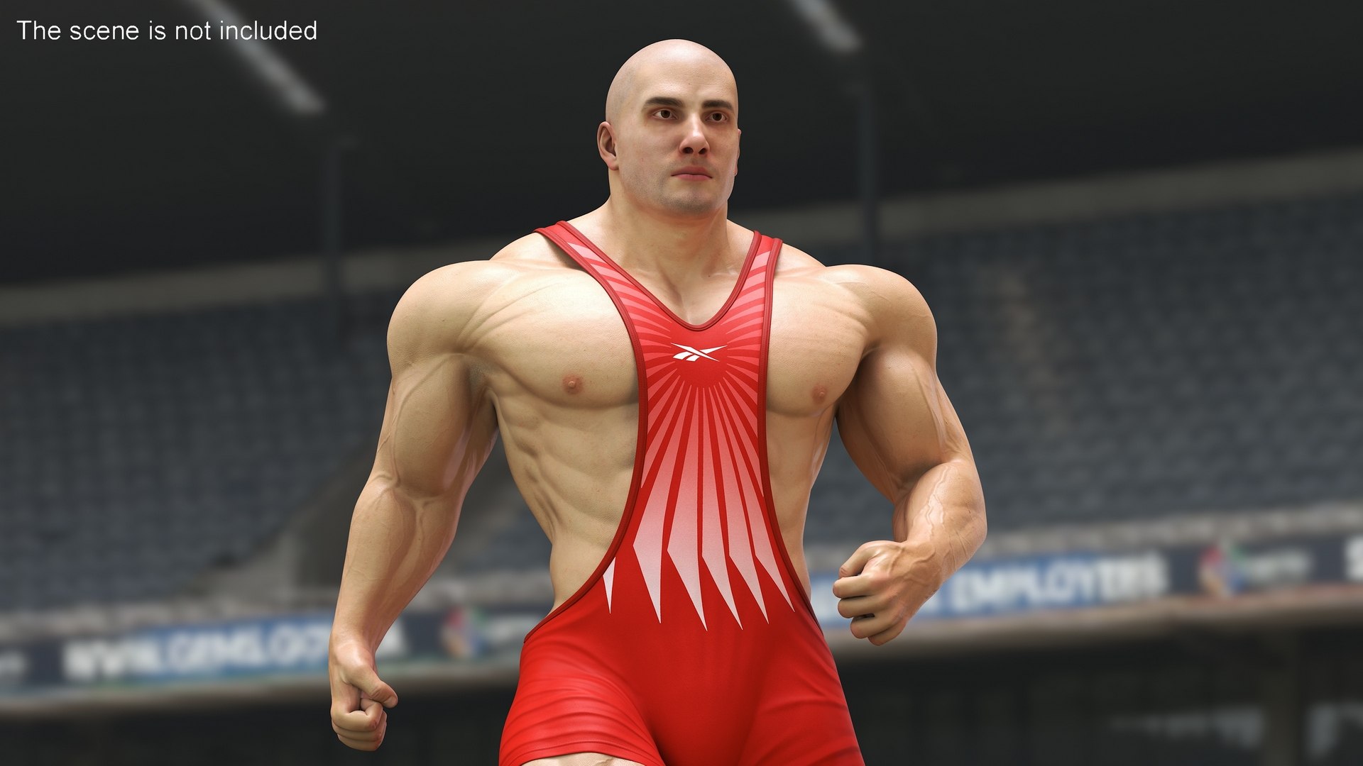 3D Muscular Male Running Pose In Reebok Red Singlet - TurboSquid 2316330