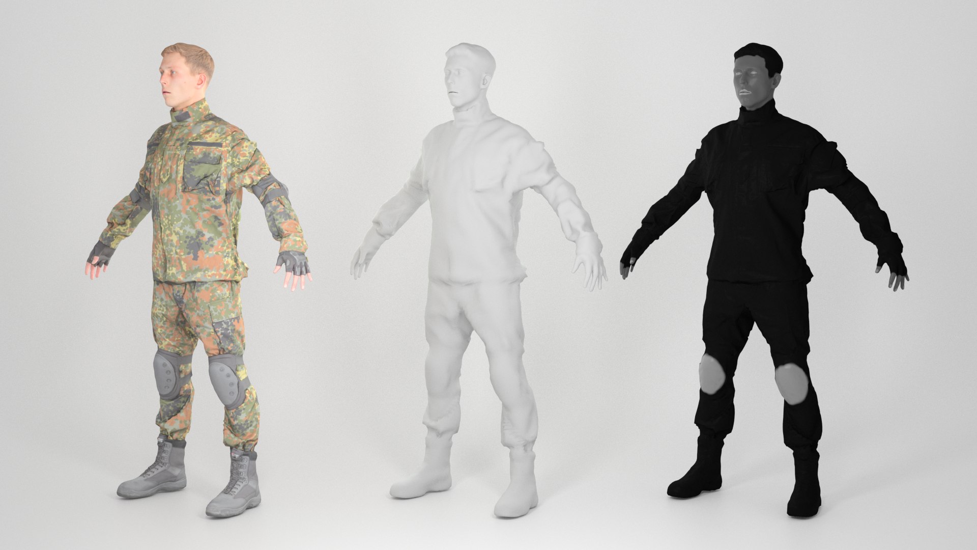 3D equipped soldier military uniform model - TurboSquid 1580148