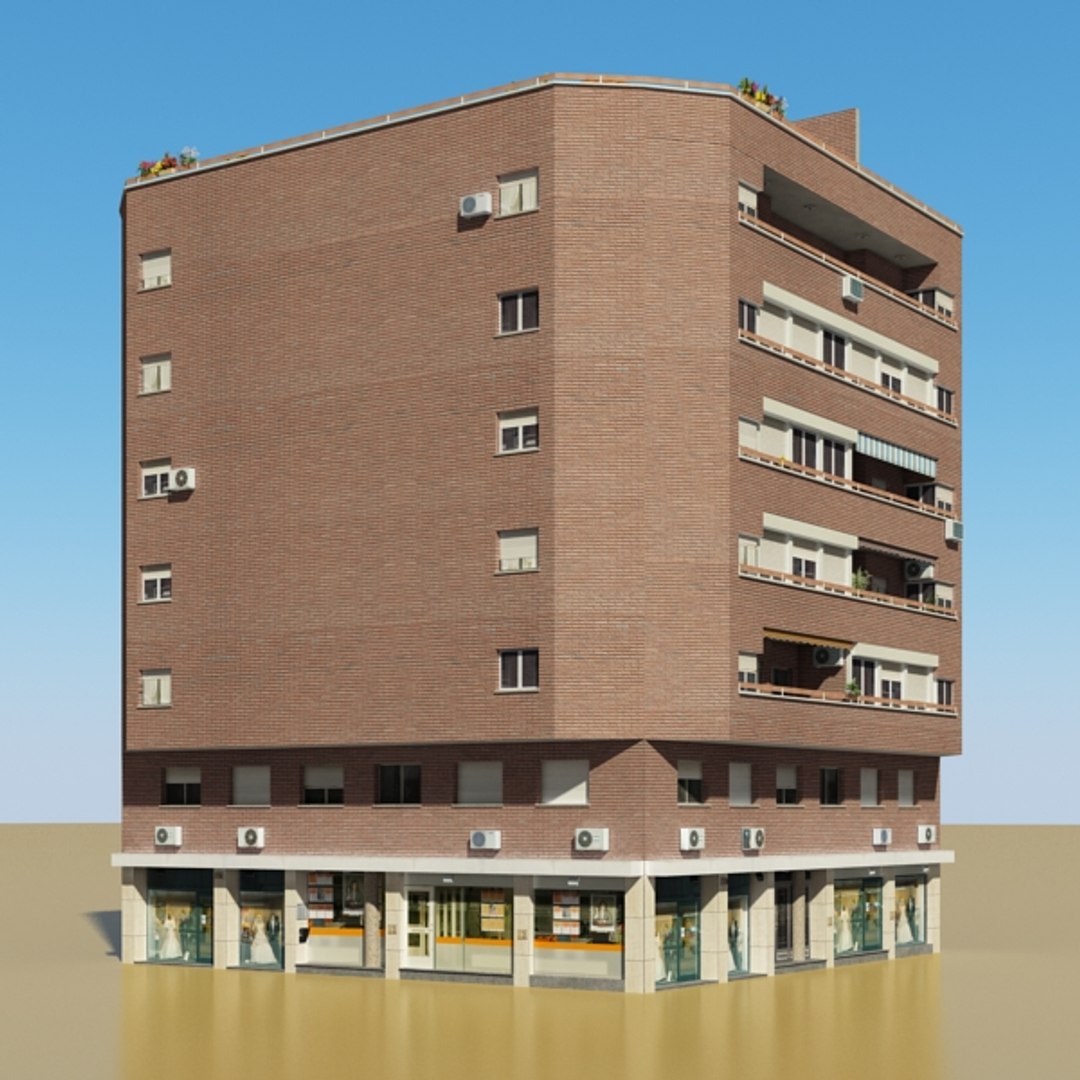photorealistic building 3 3ds