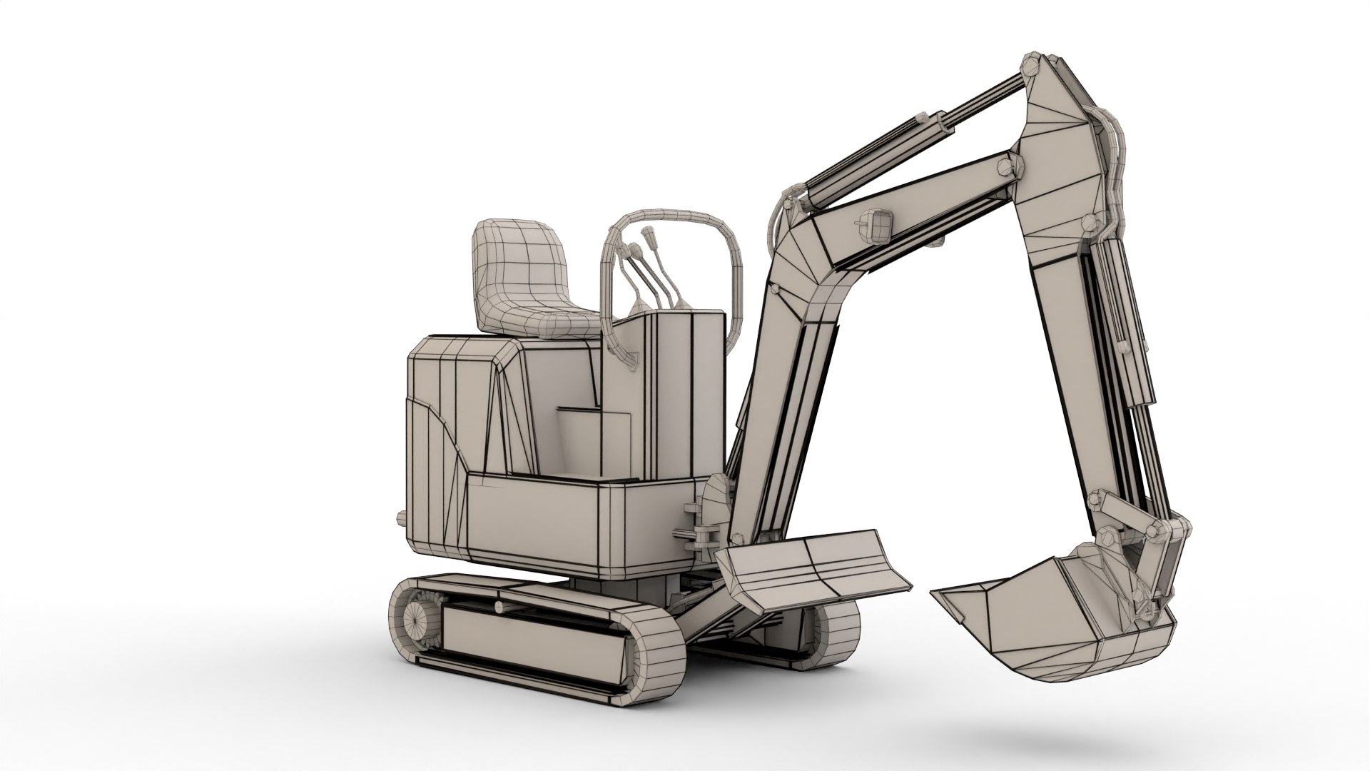 Mini Excavator Model - TurboSquid 2210399