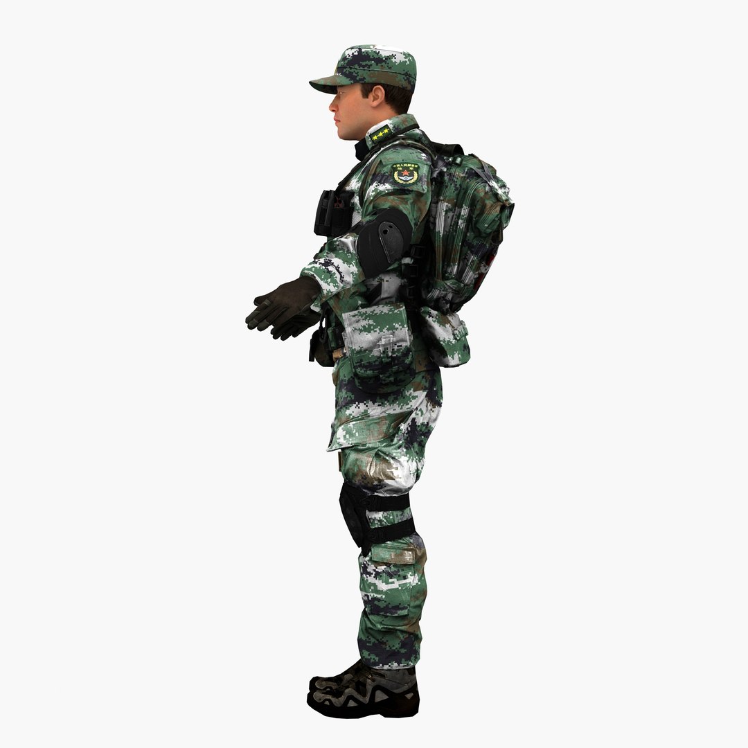 3D pla chinese soldier model - TurboSquid 1668796