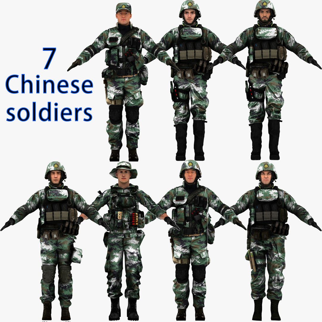 3D pla chinese soldier model - TurboSquid 1668796
