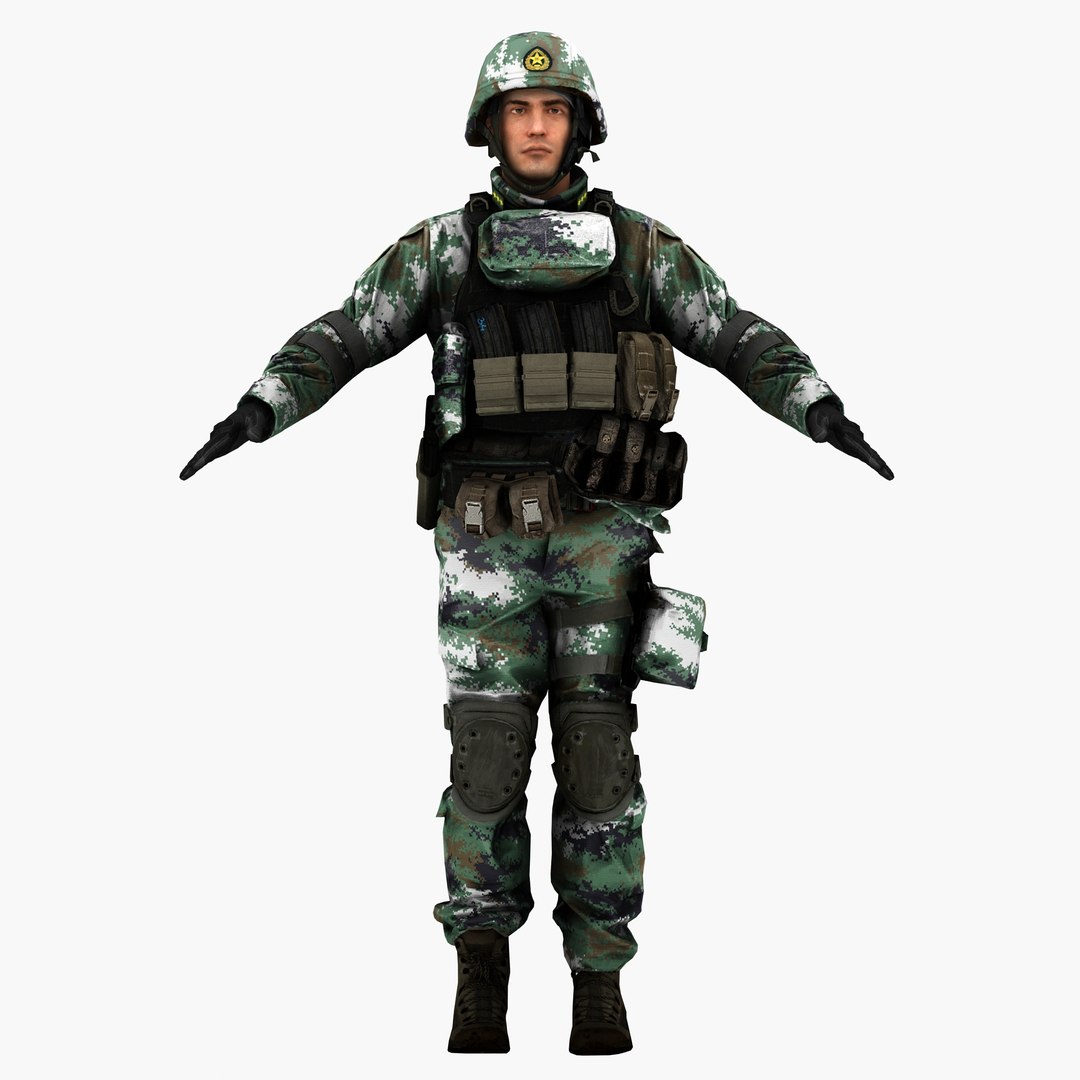 3D Pla Chinese Soldier Model - TurboSquid 1668796