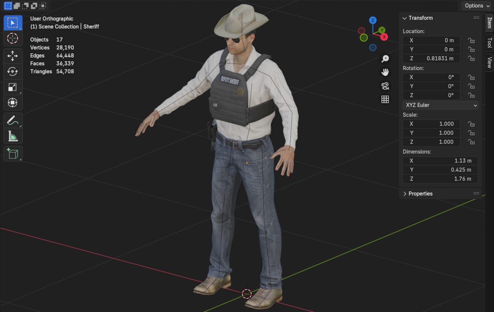 Sheriff Model - TurboSquid 2330844