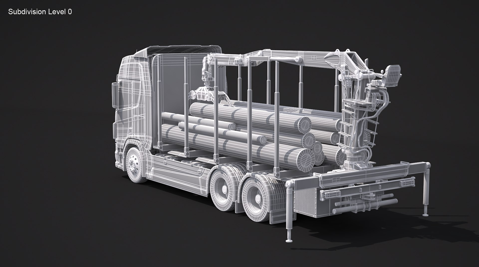 3D Model Generic Logging Truck - TurboSquid 1477890