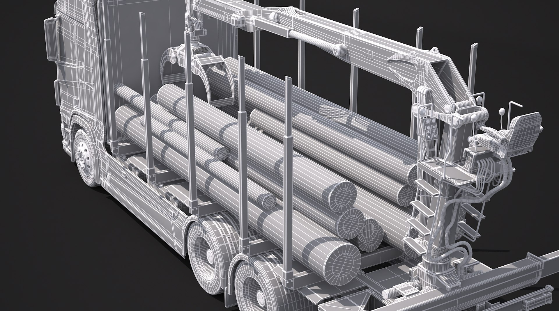 3D Model Generic Logging Truck - TurboSquid 1477890
