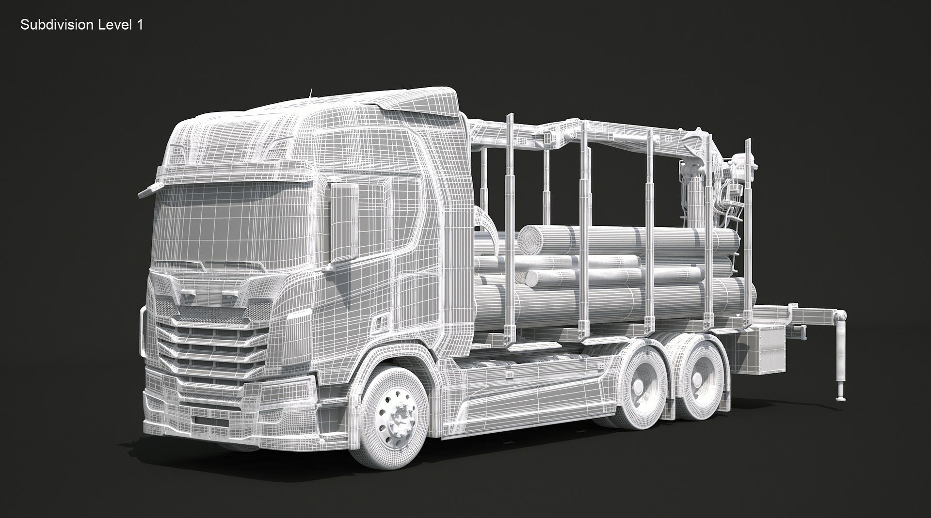 3D Model Generic Logging Truck - TurboSquid 1477890