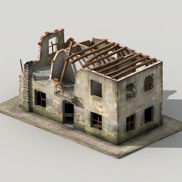 3d model ruin building