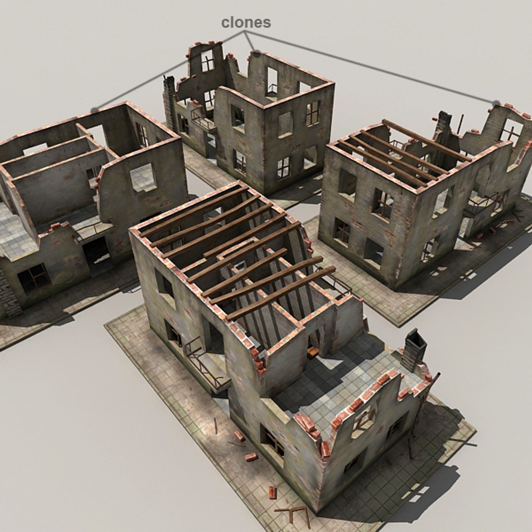 3d Model Ruin Building