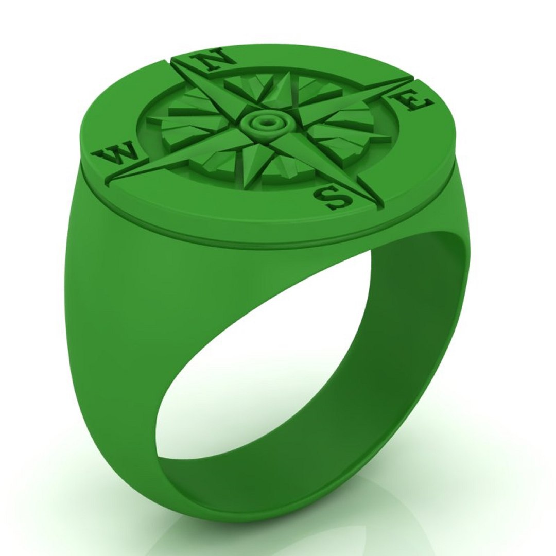 Mens Ring Rose Of Wind Model - TurboSquid 1763771