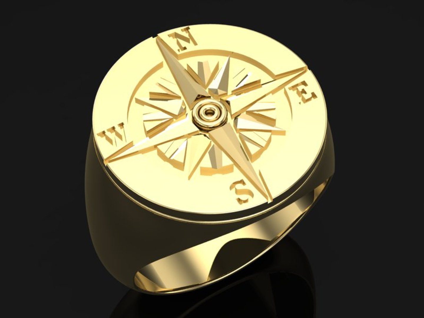 Mens Ring Rose Of Wind Model - TurboSquid 1763771