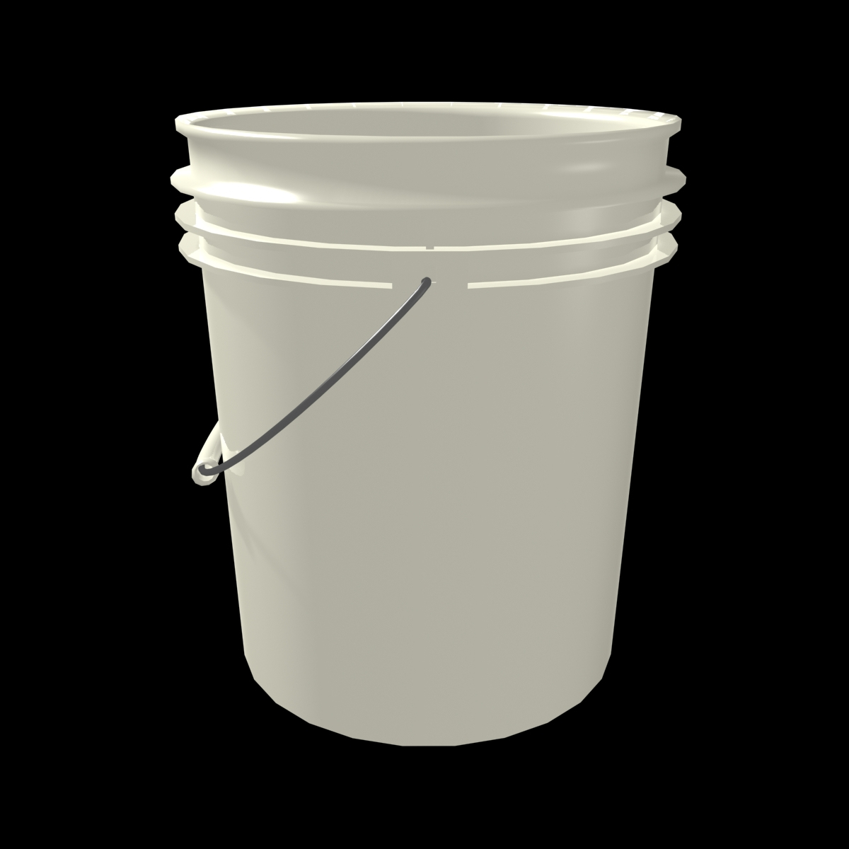 free plastic bucket 3d model