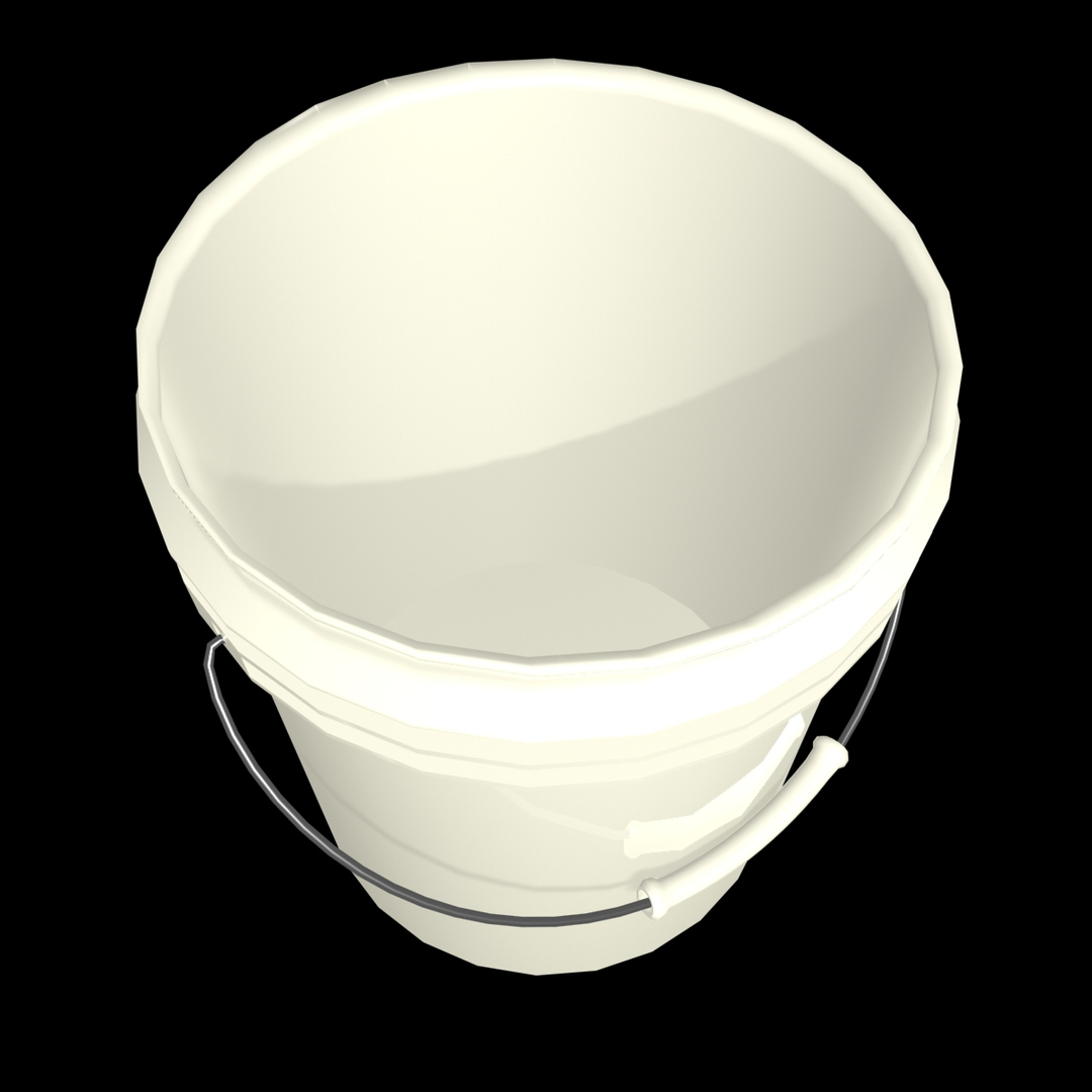 free plastic bucket 3d model