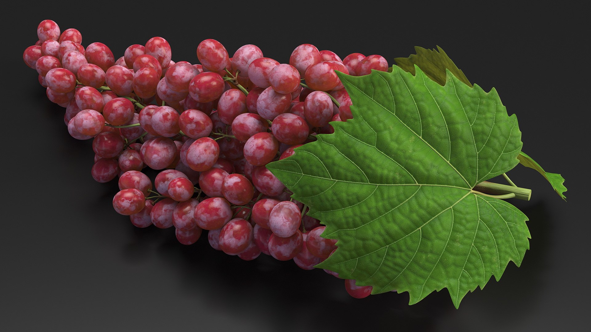 Sultana Red Grape Cluster Lying 3D - TurboSquid 2179986