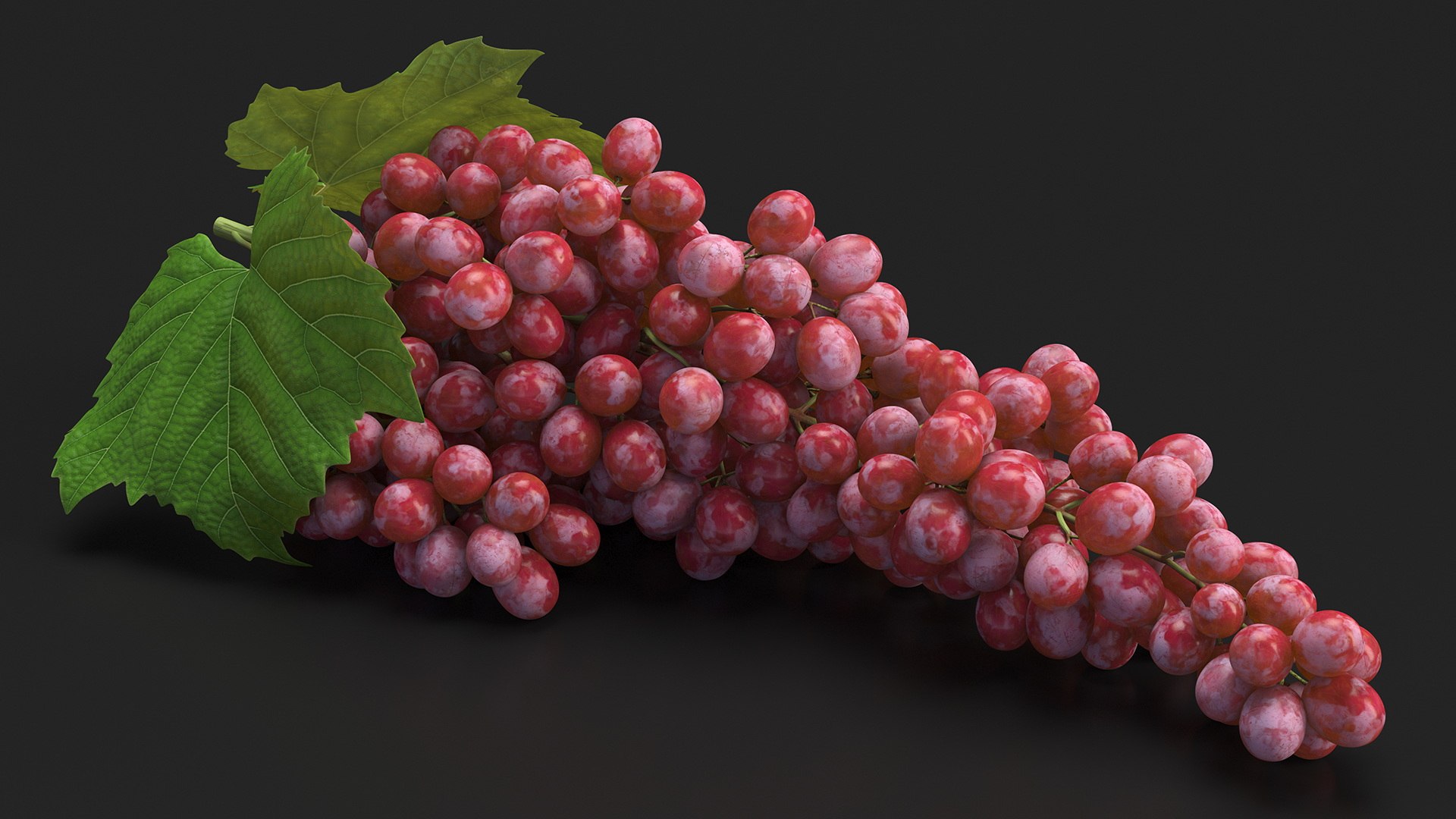 Sultana Red Grape Cluster Lying 3D - TurboSquid 2179986