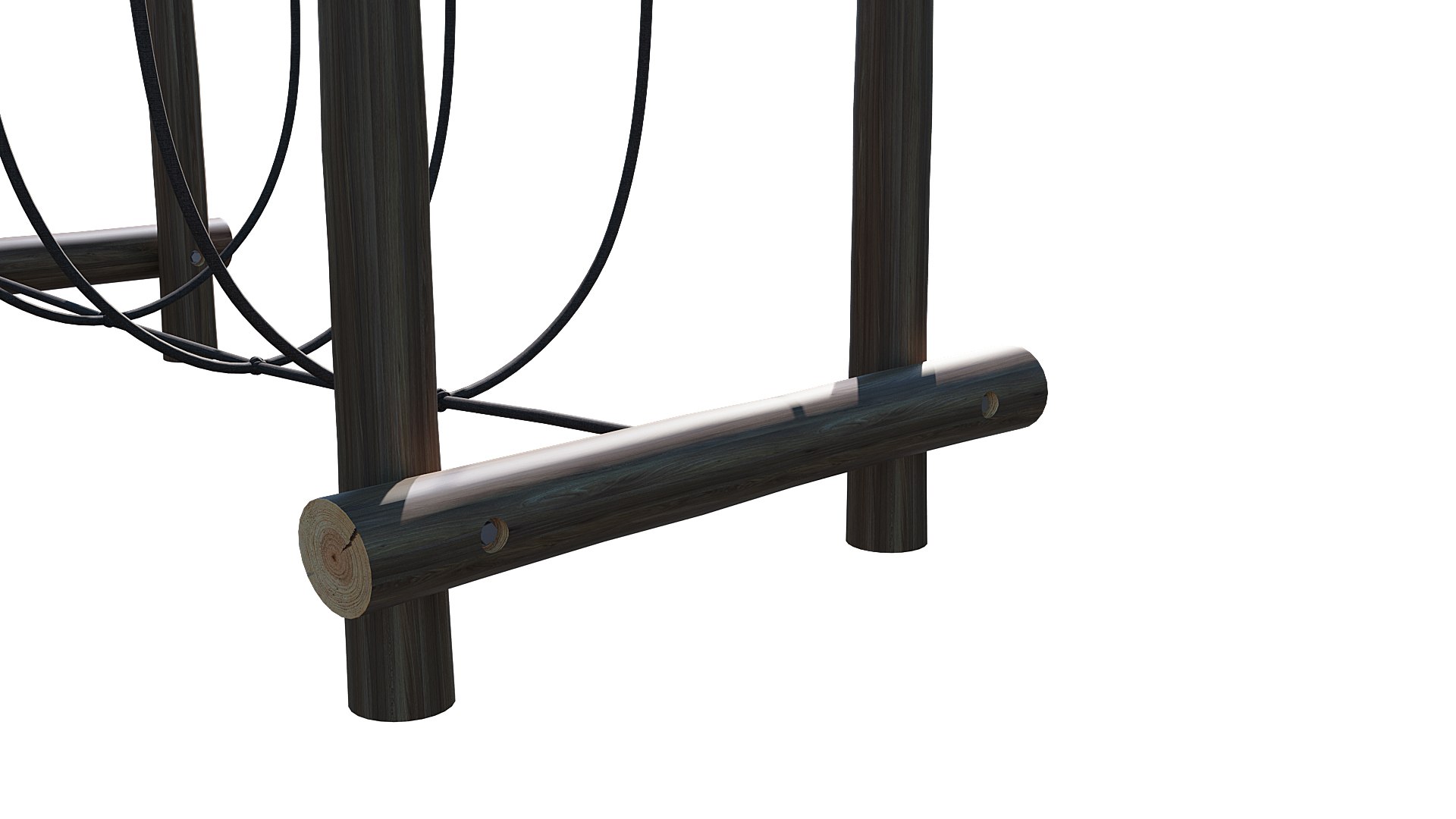 3D Playground Wooden Log Balance Beam model - TurboSquid 1720913