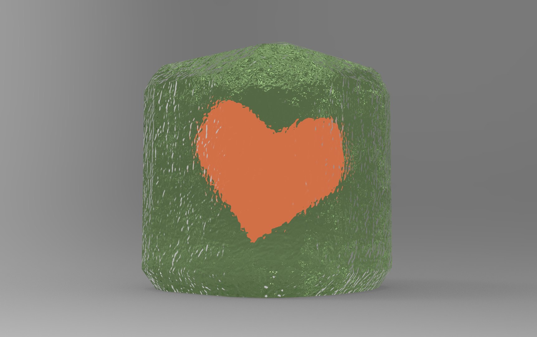 3D Heart In Stone - TurboSquid 1956933