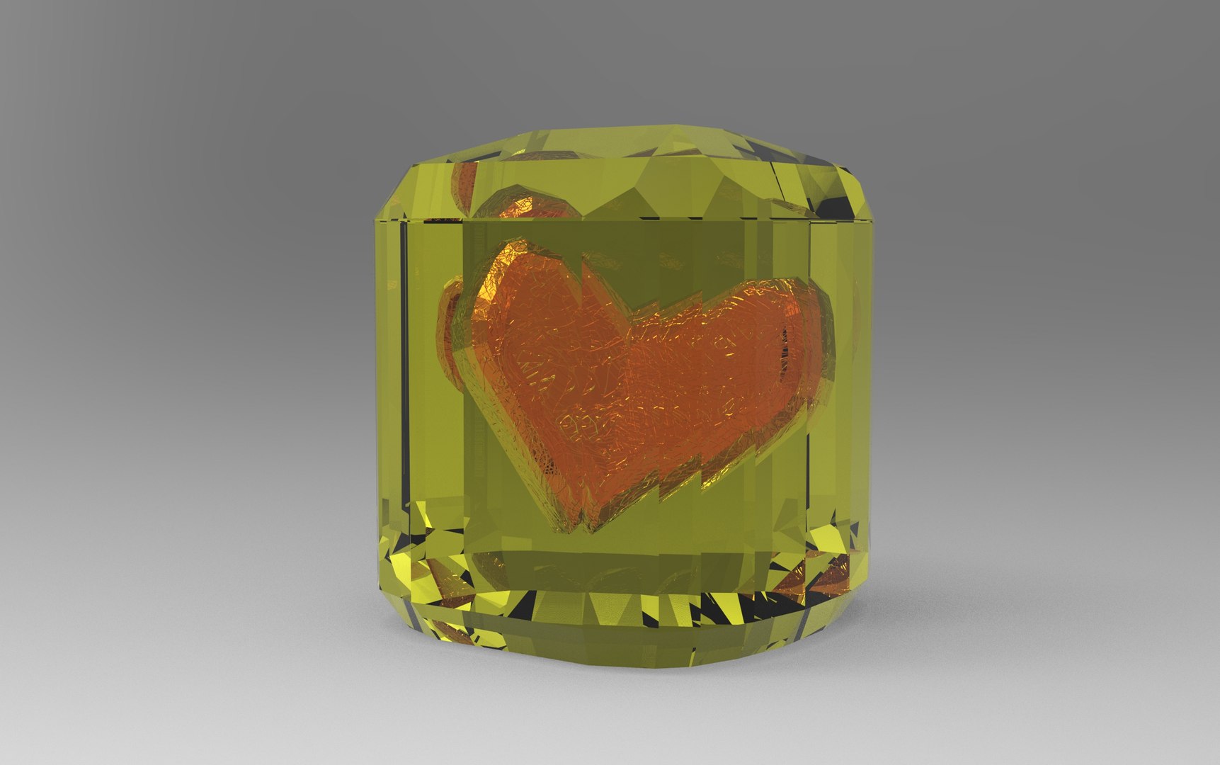 3D Heart In Stone - TurboSquid 1956933
