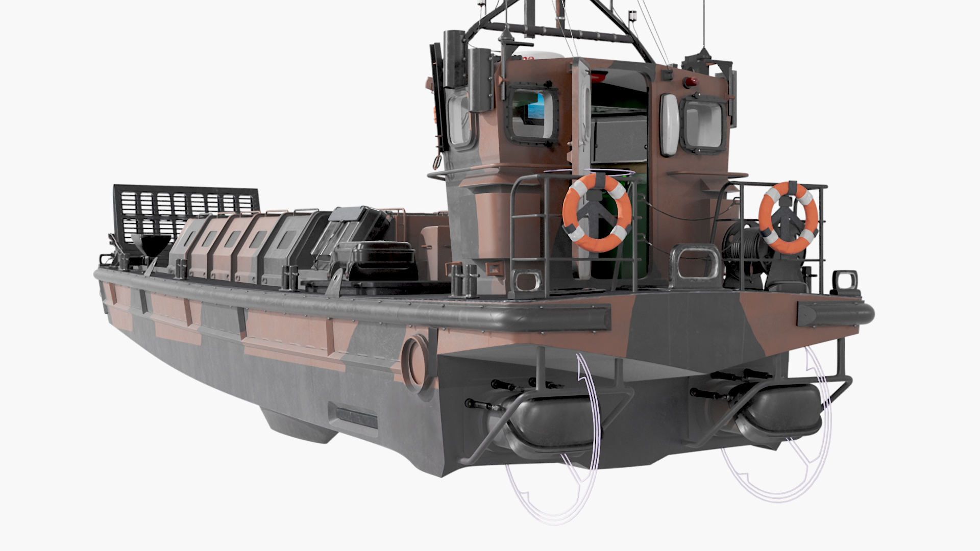 Landing Craft Vehicle Personnel MK5 Rigged 3D Model - TurboSquid 2326314