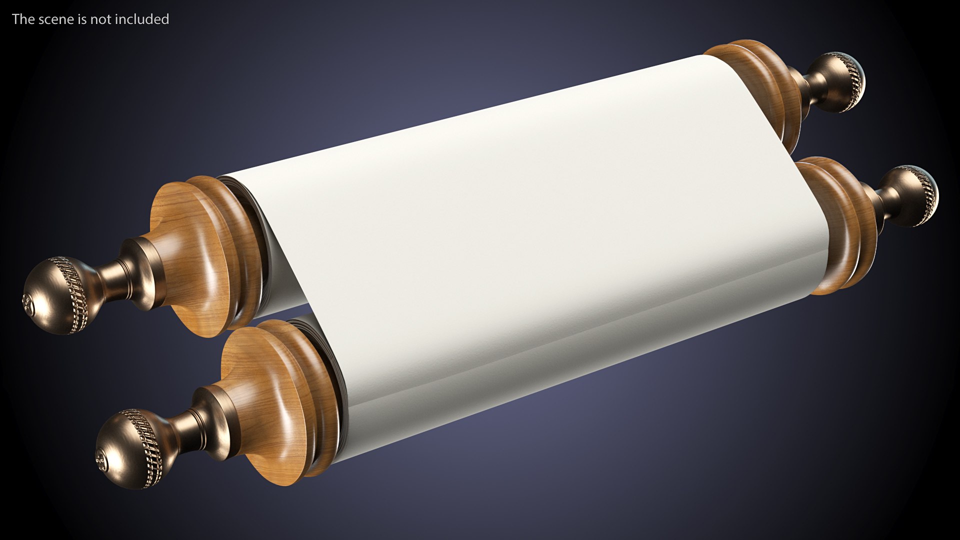 3D Model Rolled Up Paper Scroll - TurboSquid 1781161