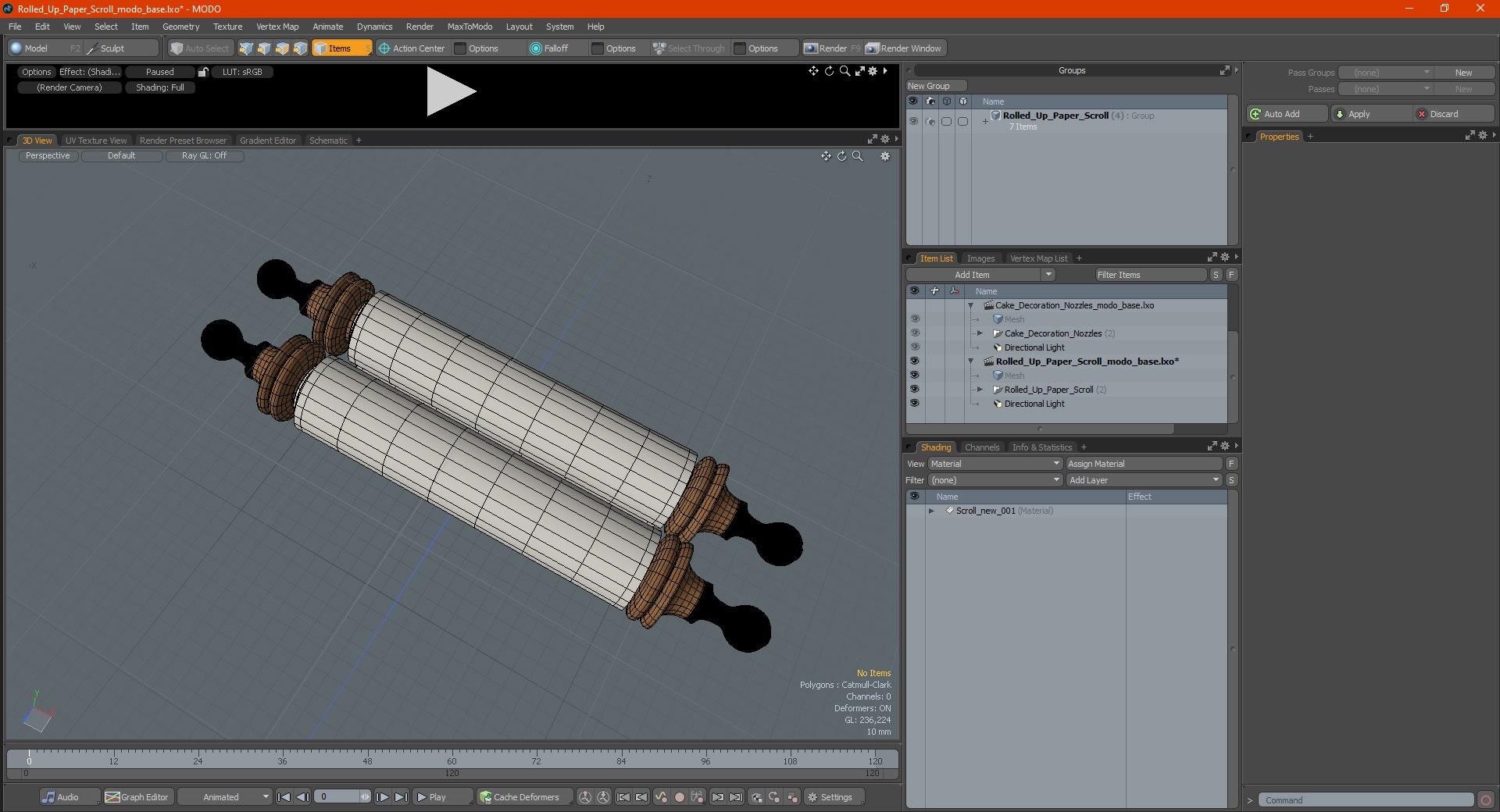 3D Model Rolled Up Paper Scroll - TurboSquid 1781161