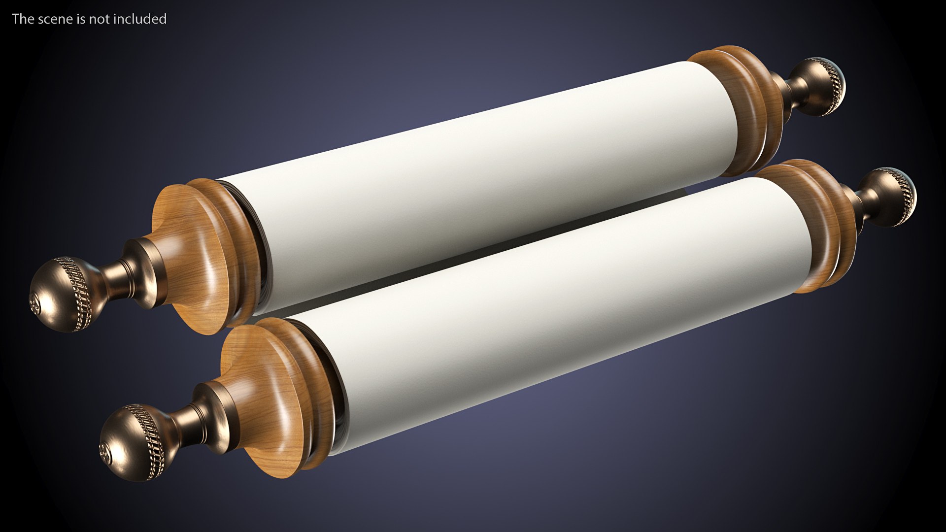 3D Model Rolled Up Paper Scroll - TurboSquid 1781161